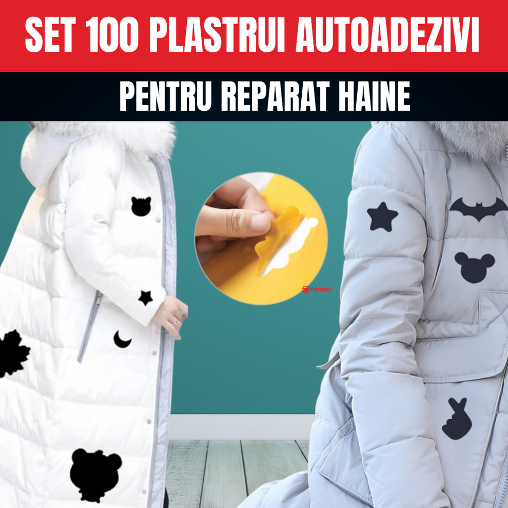 Set 100 Petice Autoadezive Pentru Reparat Haine – Bulfi